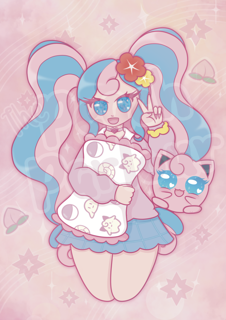 Fairy Type Miku [A4 Print][Pokemon] - The Peach Parlour